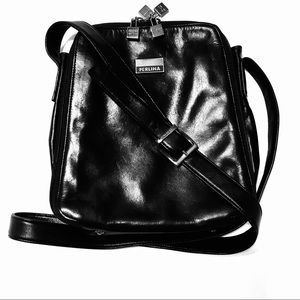 Perlina | Bags | Perlina Black Leather Crossbody Purse | Poshmark